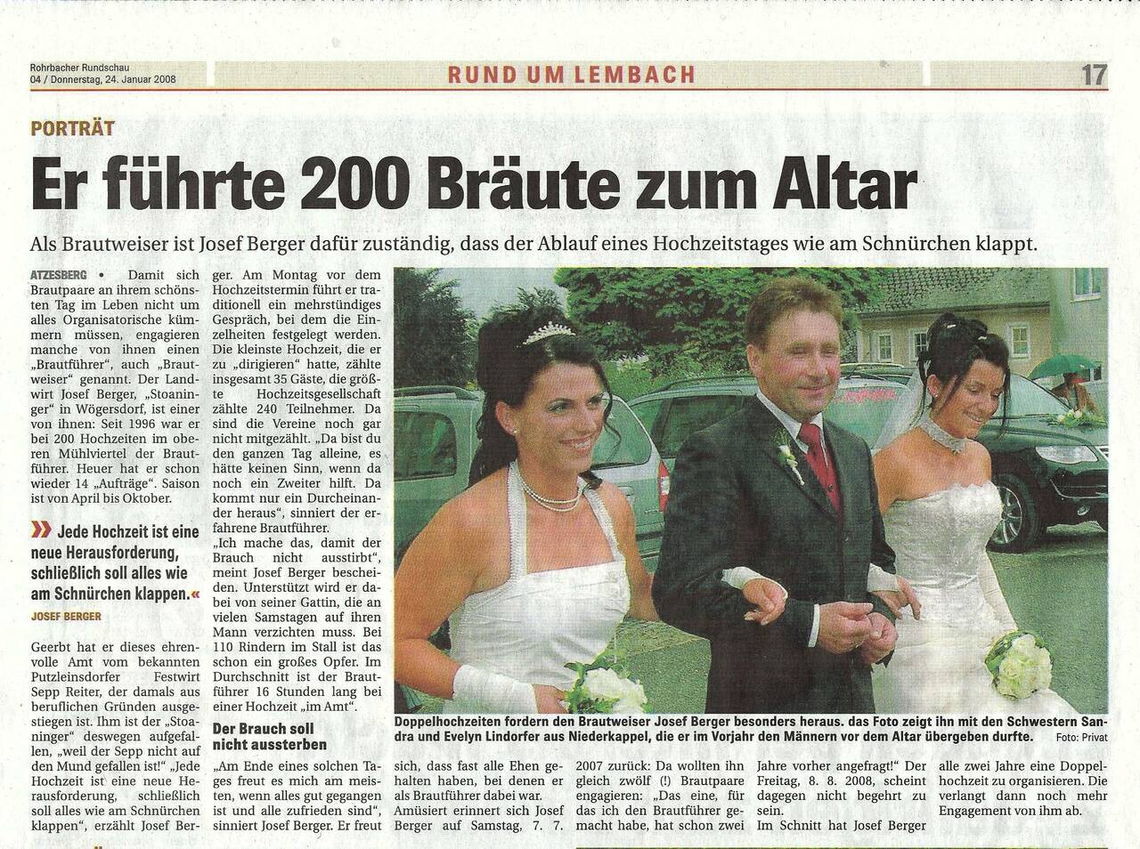 Porträt eines Brautführers - Berger Josef